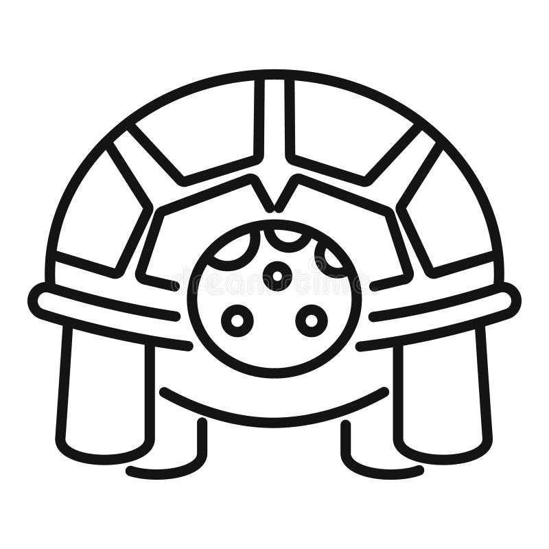 Turtle Shell Showing Its Beautiful Natural Pattern Icon Vector Outline ...