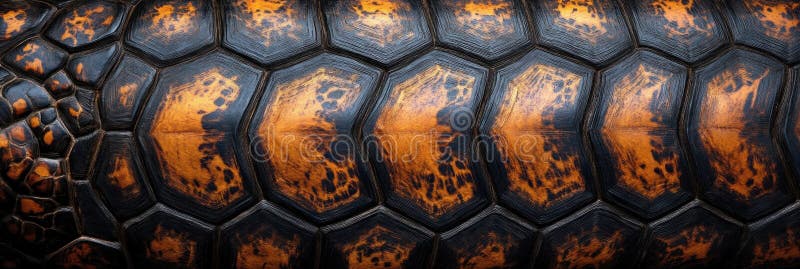 Turtle Shell Texture with Copy Space. Close-up Turtle Pattern. Reptile ...