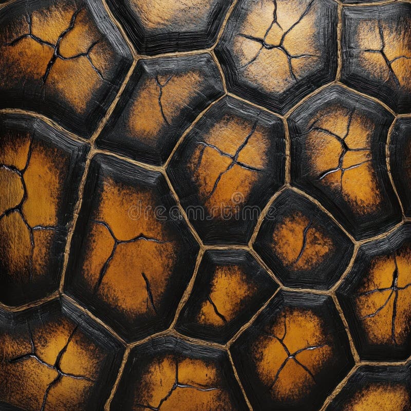 Turtle Shell Texture with Copy Space. Close-up Turtle Pattern. Reptile Shell Design. Detailed ...