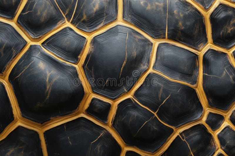 Turtle Shell Texture with Copy Space. Close-up Turtle Pattern. Reptile ...