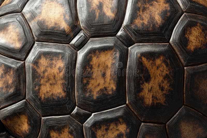 Turtle Shell Texture with Copy Space. Close-up Turtle Pattern. Reptile ...