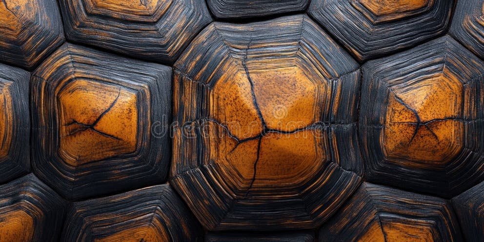 Turtle Shell Texture with Copy Space. Close-up Turtle Pattern. Reptile ...