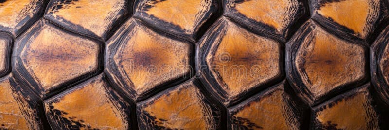 Turtle Shell Texture with Copy Space. Close-up Turtle Pattern. Reptile ...