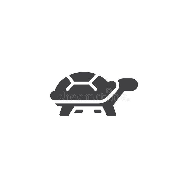 Turtle Side View Vector Icon Stock Vector - Illustration of flat ...