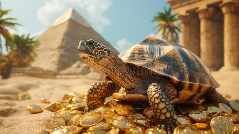 The Turtle of Ancient Egypt. Stock Illustration - Illustration of ruin ...