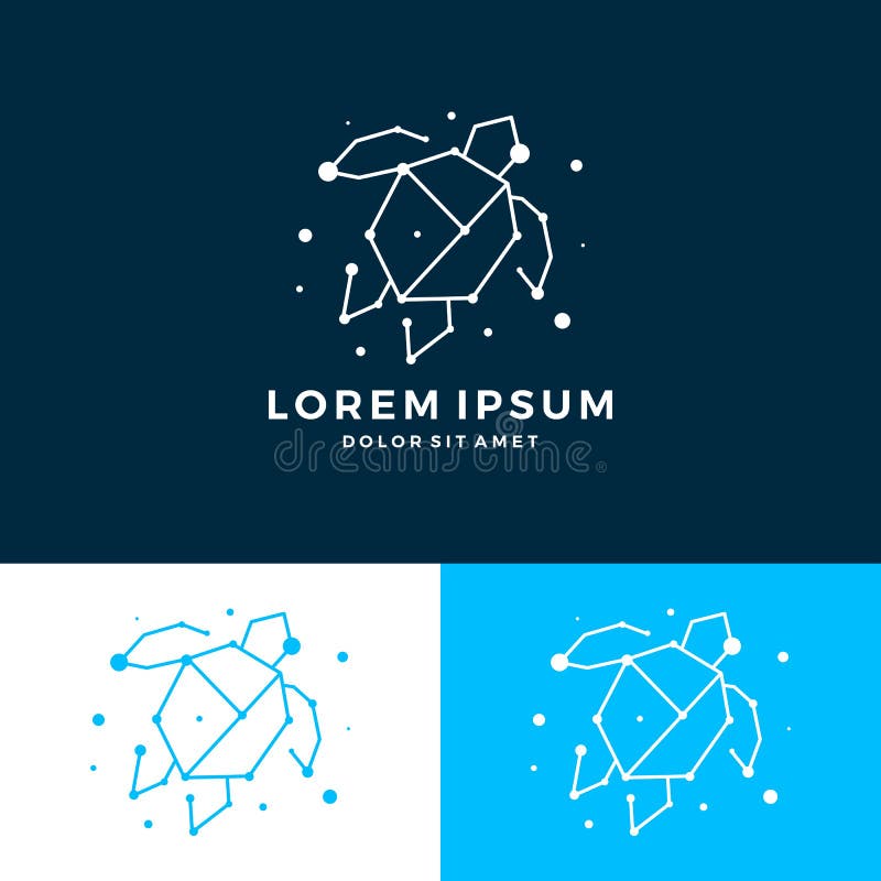 Turtle Space Connection Tech Logo Stock Illustration - Illustration of ...