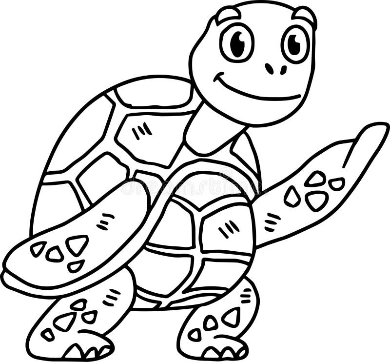 A Turtle is Standing with Its Front Legs Outstretched Stock Vector ...