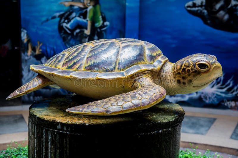 Turtle statue stock image. Image of waterworld, cute - 55067481