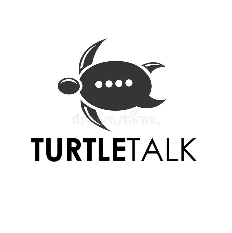 Turtle Talk Logo Design Concept Stock Vector - Illustration of symbol ...