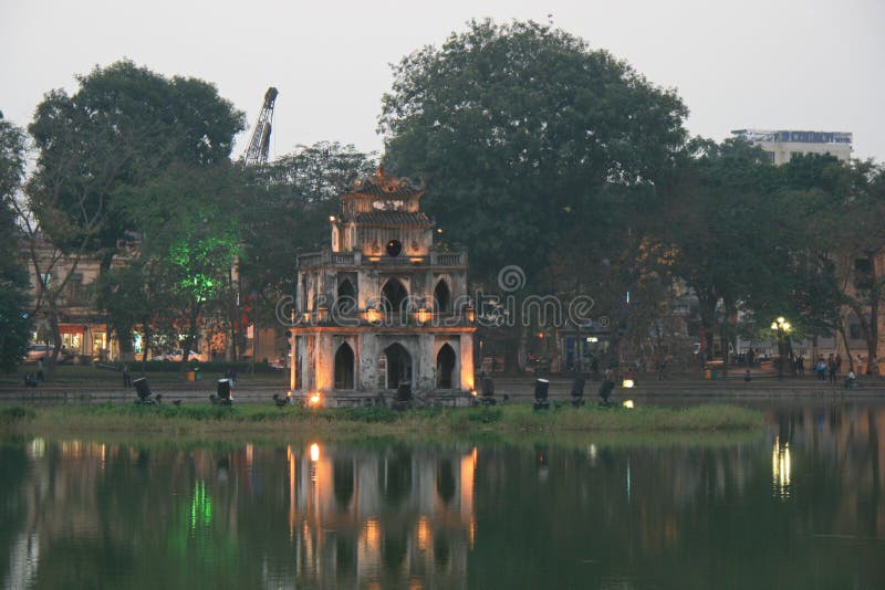 Turtle Tower - Hanoi - Vietnam Stock Photo - Image of vietnamese ...