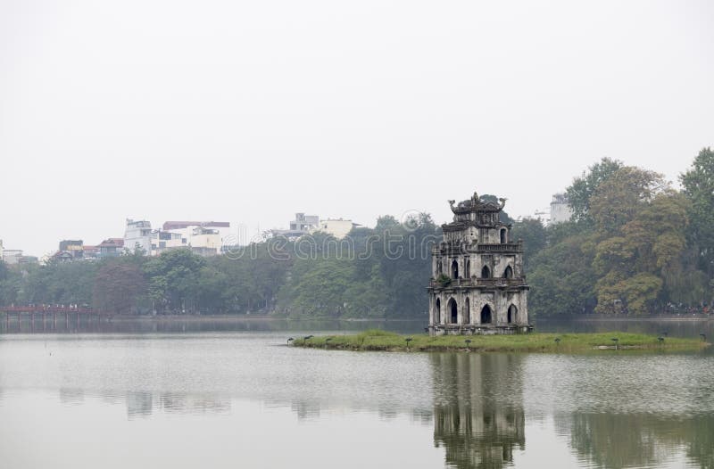 Turtle Tower editorial photo. Image of hanoi, monument - 59628806