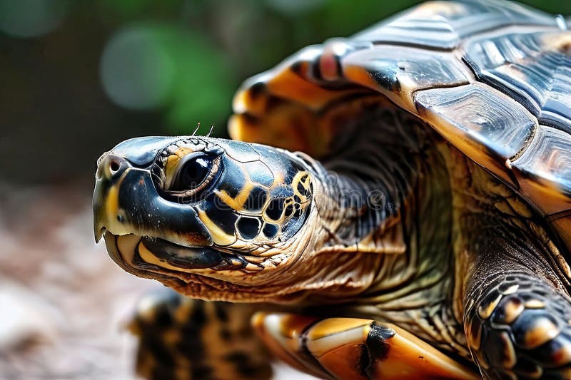 Turtle Trot Close Up of a Turtles Shell Slow Shutter Speed Effe Stock ...
