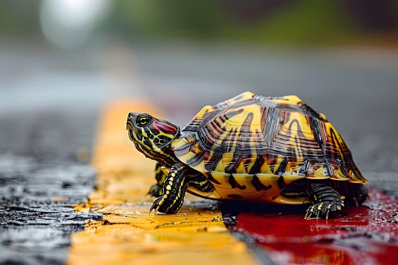 A Turtle and Winning Trophy As a Concept of Perseverance Stock Image ...