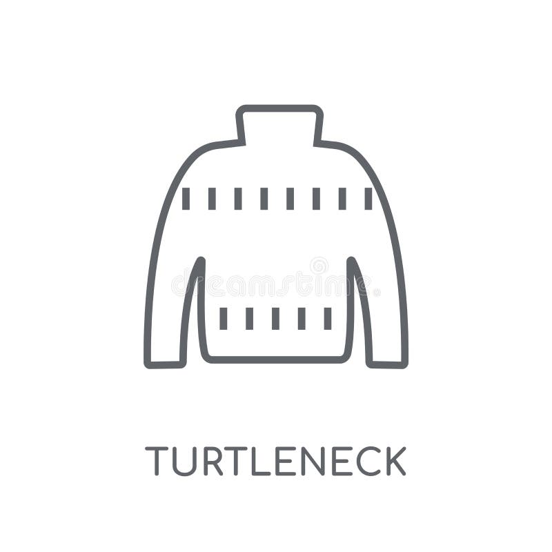 Outline Turtleneck Vector Icon. Isolated Black Simple Line Element ...