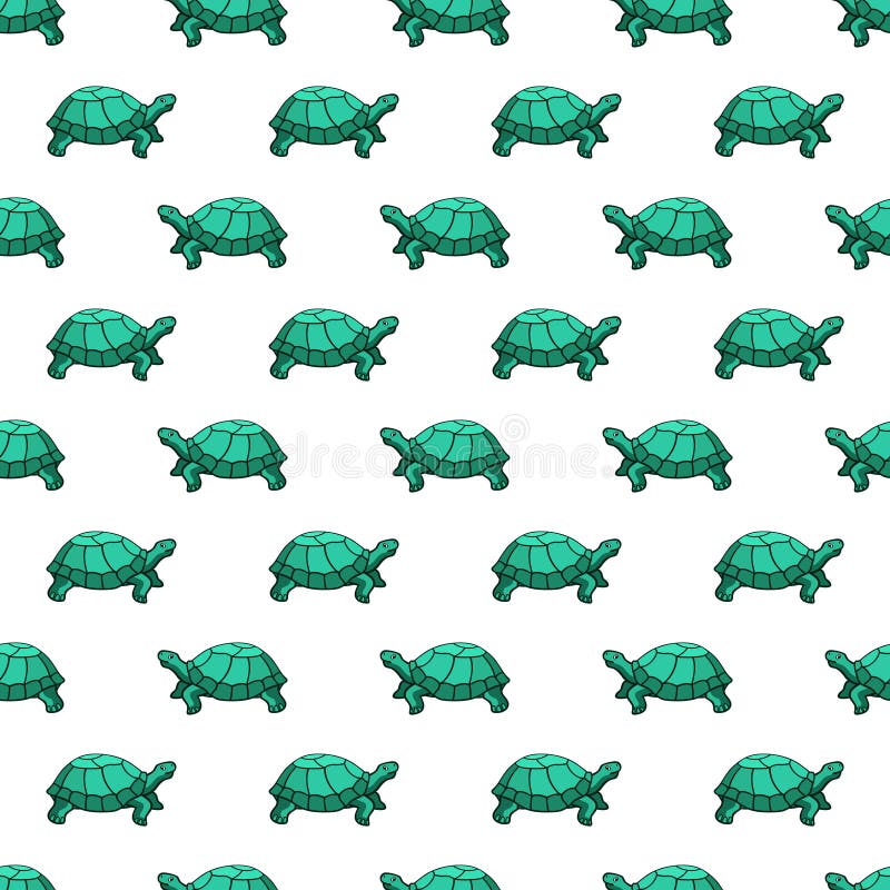 Turtles pattern stock vector. Illustration of crawl, ornament - 46523240