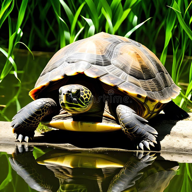 Turtles with Shells, AI-generatet Stock Illustration - Illustration of ...