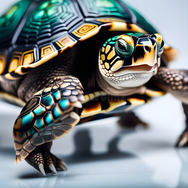 Turtles with Shells, AI-generatet Stock Illustration - Illustration of ...