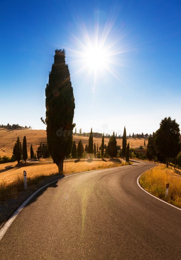 Tuscan country road stock image. Image of asphalt, scenic - 26863845