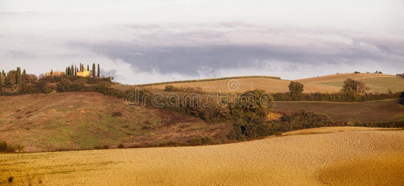 Tuscan Fields stock photo. Image of clouds, summer, wine - 34911512