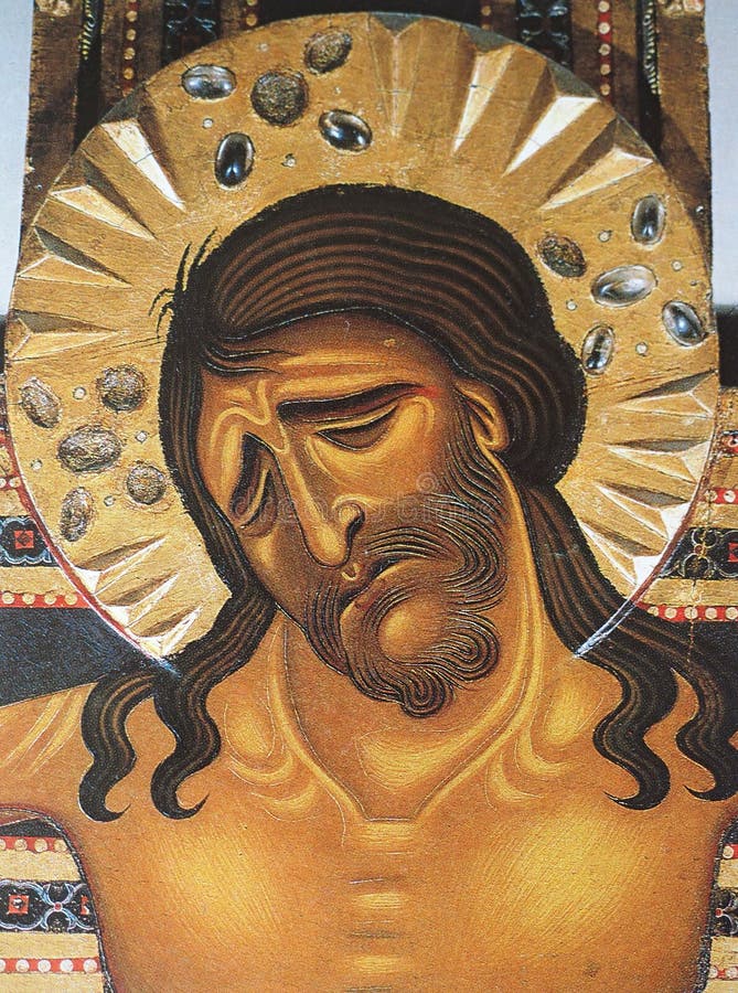 Tuscan Master, Head of the Christ (c.1175-1225) Editorial Photography ...