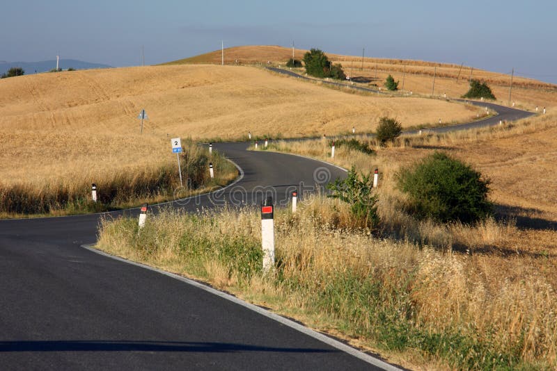 Tuscany roads stock photo. Image of meadow, trees, agriculture - 5360486