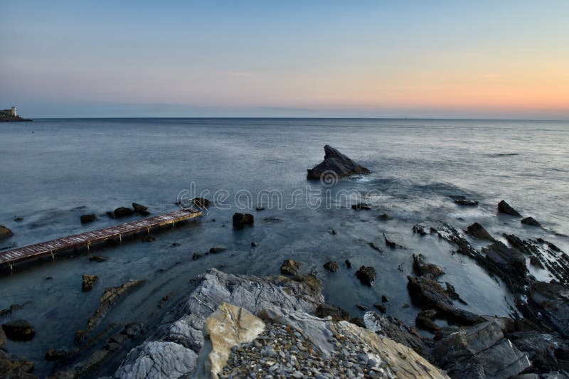 Tuscan Seascapes stock image. Image of seascape, predawn - 81892771