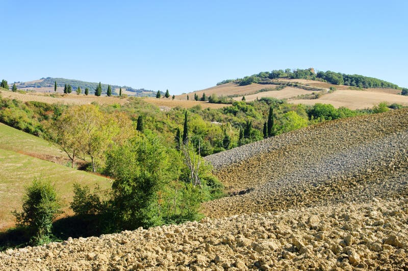 Tuscany hills in fall stock photo. Image of brown, rural - 22898934