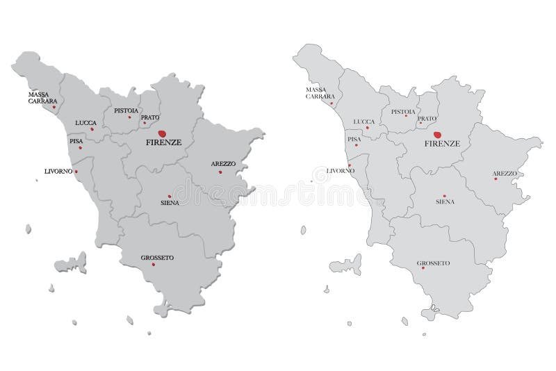 Tuscany map stock illustration. Illustration of prato - 23369174