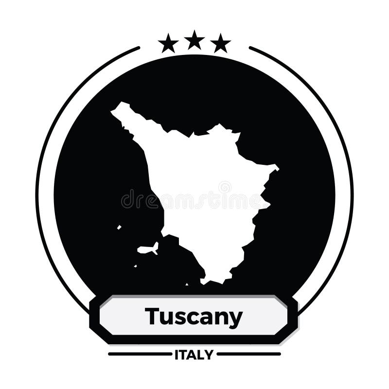Tuscany Map Label. Vector Illustration Decorative Design Stock Vector ...
