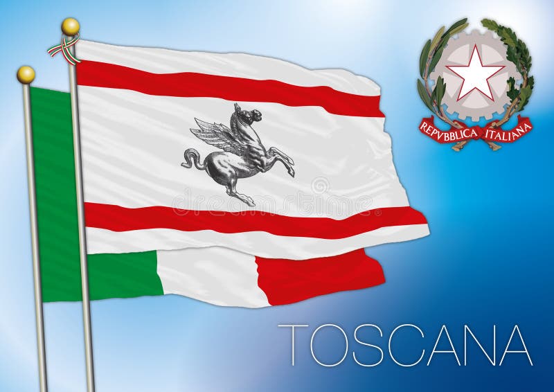 Tuscany Regional Flag, Italy Stock Illustration - Image: 43491240