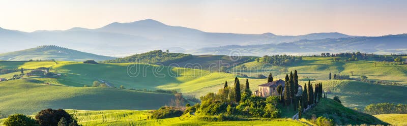 Tuscany at spring stock image. Image of dawn, agriculture - 127555963