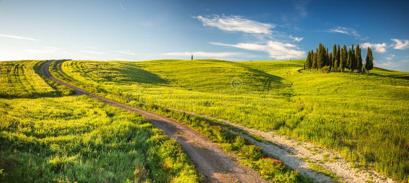 Tuscany at spring stock image. Image of italia, green - 50175303