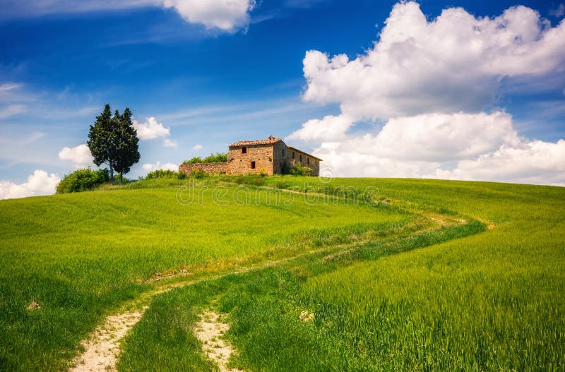Tuscany at spring stock photo. Image of italia, dreamland - 92628730