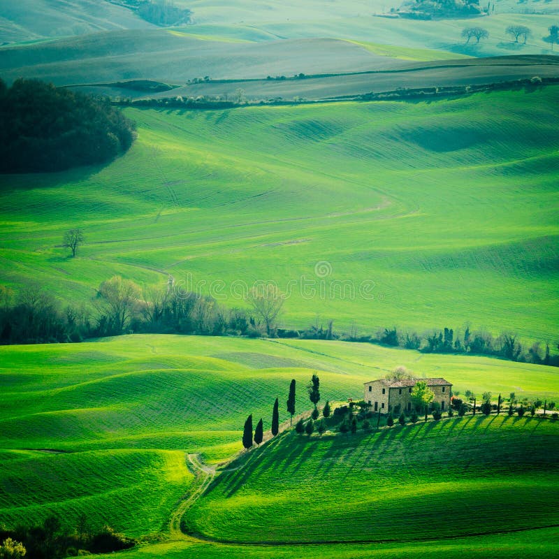 Tuscany, spring landscape stock photo. Image of outdoor - 90373928