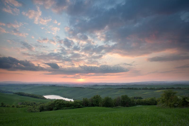 Tuscany Sunset stock image. Image of evening, clouds - 21531633
