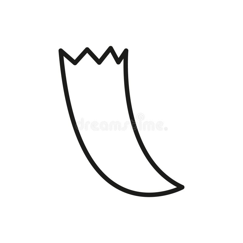 Tusk Icon Flat Line Symbol Set Stock Illustration - Illustration of nature, icon: 340399101