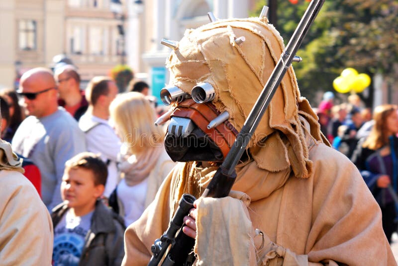 Tusken Raider (Sand People) at Star Wars Editorial Stock Image - Image ...