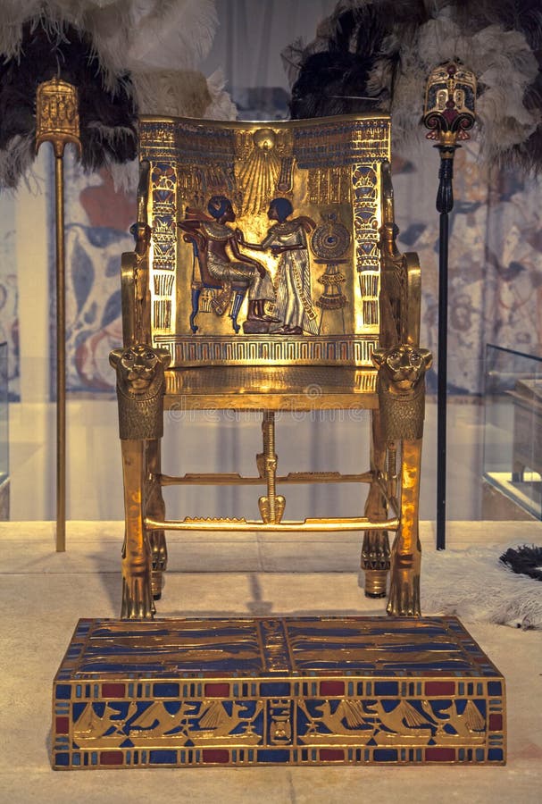 Tutankhamun s Gold Throne stock image. Image of tutankhamun - 48095225