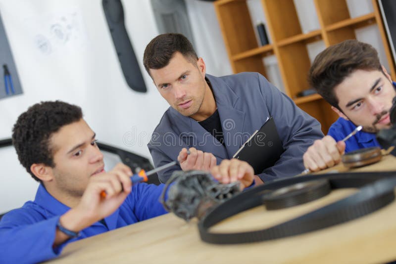 Engineering Students Working in Lab Stock Photo - Image of product ...
