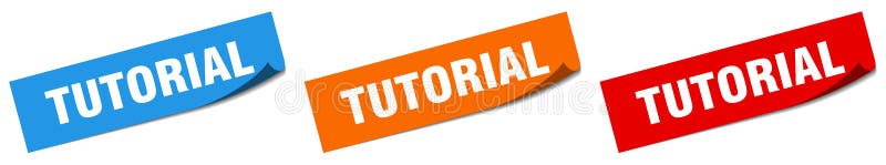 Tutorial Banner. Tutorial Speech Bubble Label Set. Stock Vector ...