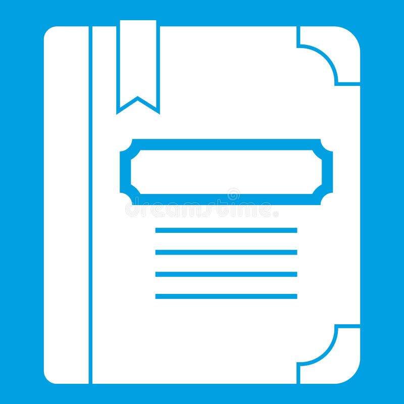 Tutorial with Bookmark Icon White Stock Vector - Illustration of ...