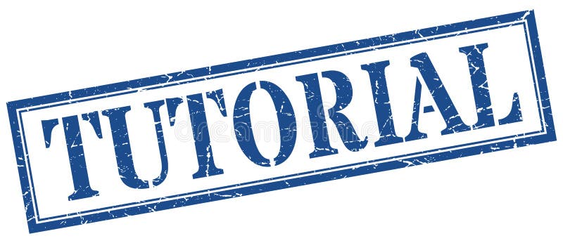 Tutorial stamp stock vector. Illustration of label, blue - 158092074