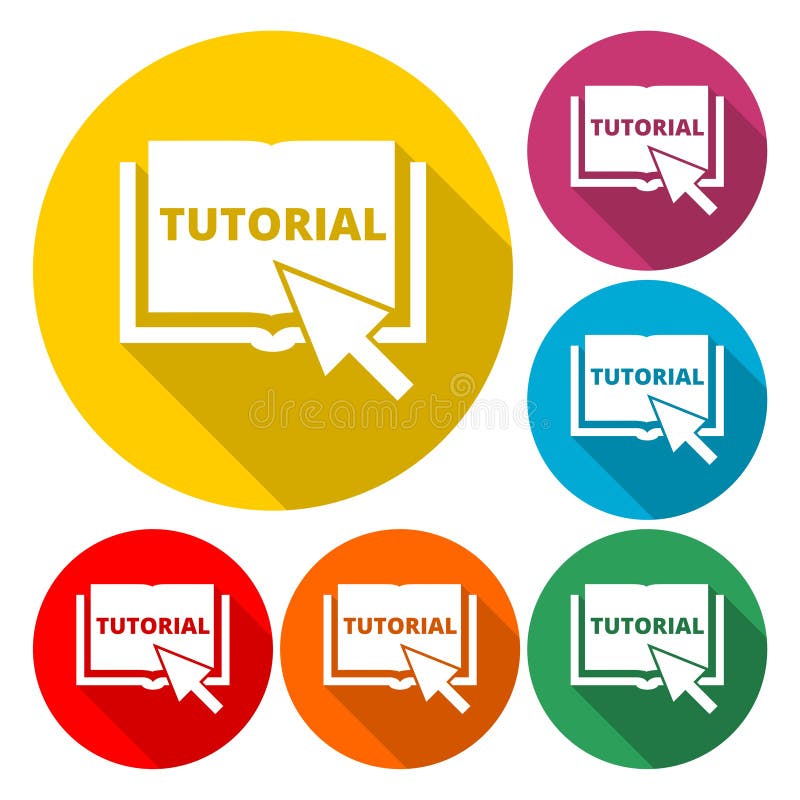 Tutorial Icon, Book Icon - Illustration Stock Vector - Illustration of ...