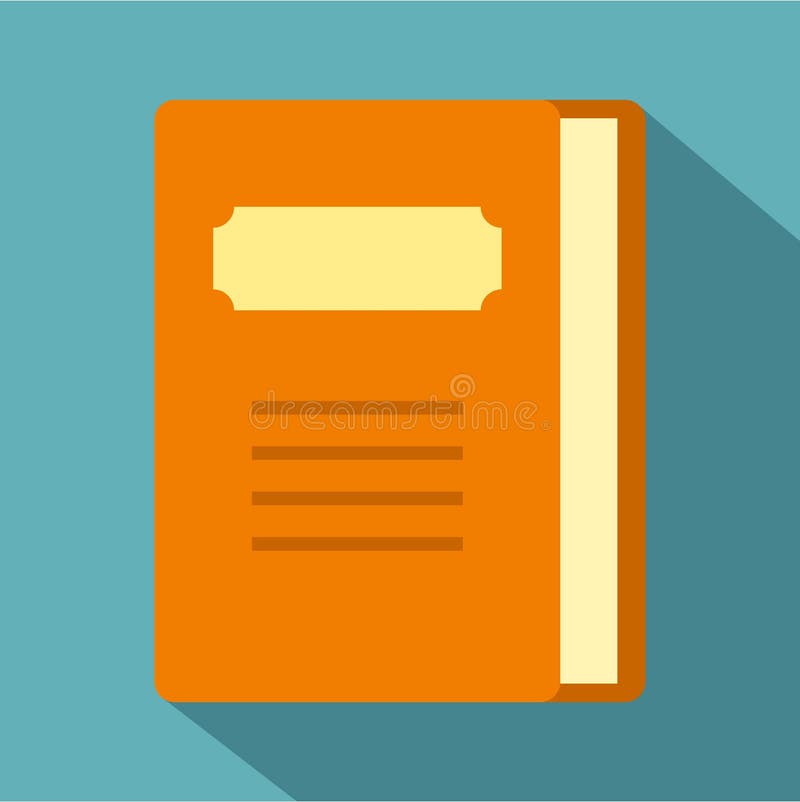 Tutorial icon, flat style stock illustration. Illustration of ...