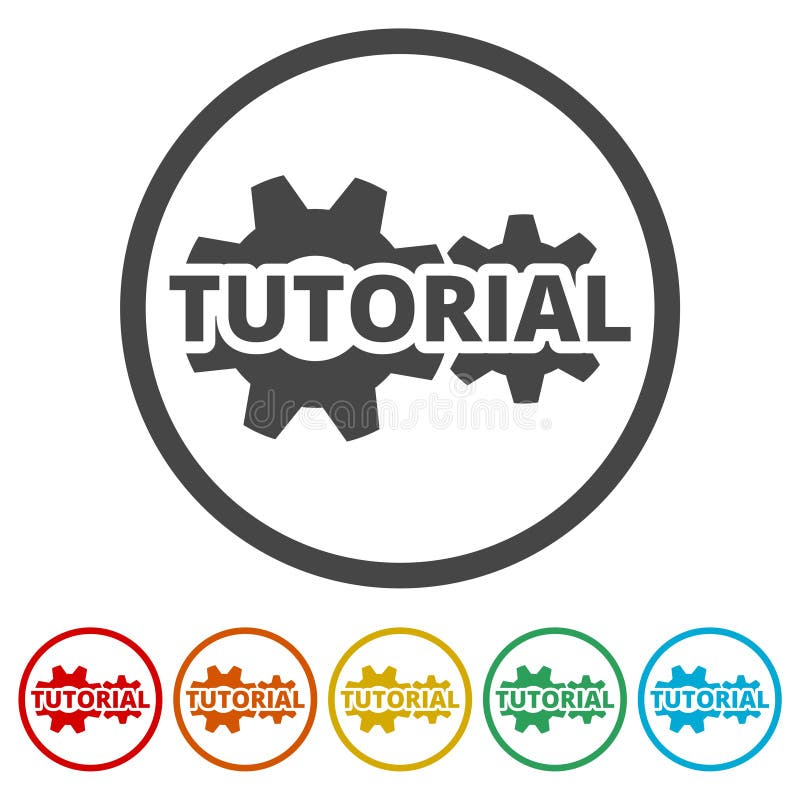 Tutorial Icons Set - Illustration Stock Vector - Illustration of ...