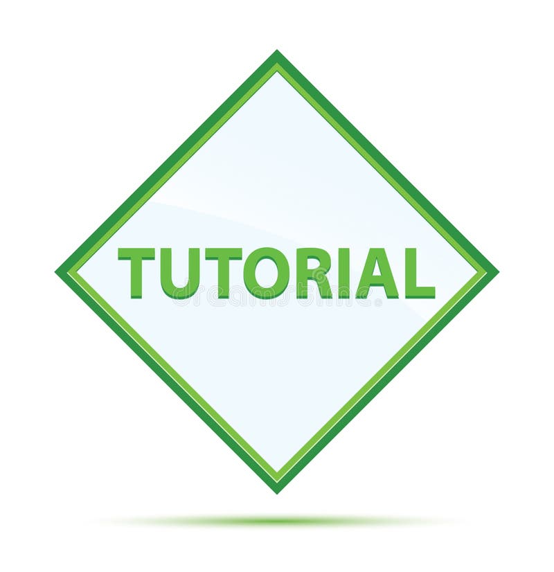 Tutorial Modern Abstract Green Diamond Button Stock Illustration ...