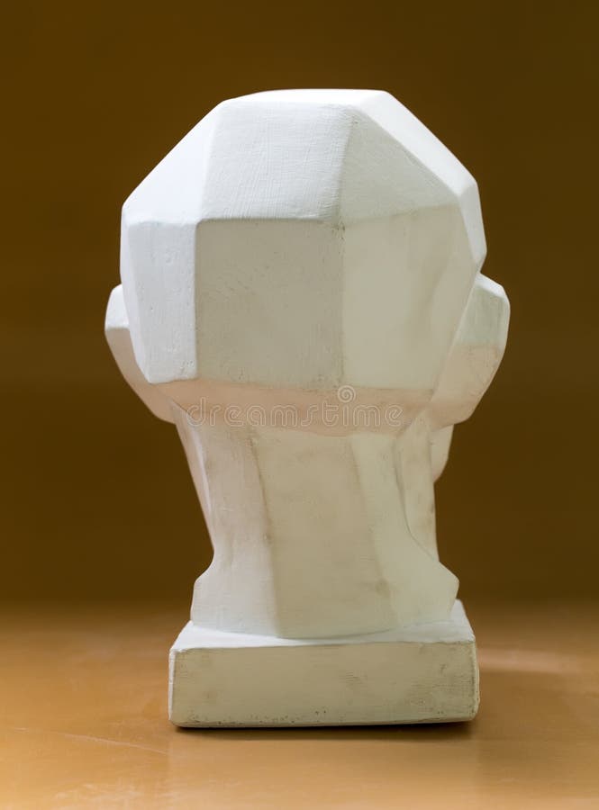 Tutorial Primitive Plaster Head Model. Stock Image - Image of primitive ...