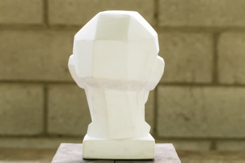 Tutorial Primitive Plaster Head Model. Stock Photo - Image of craft ...