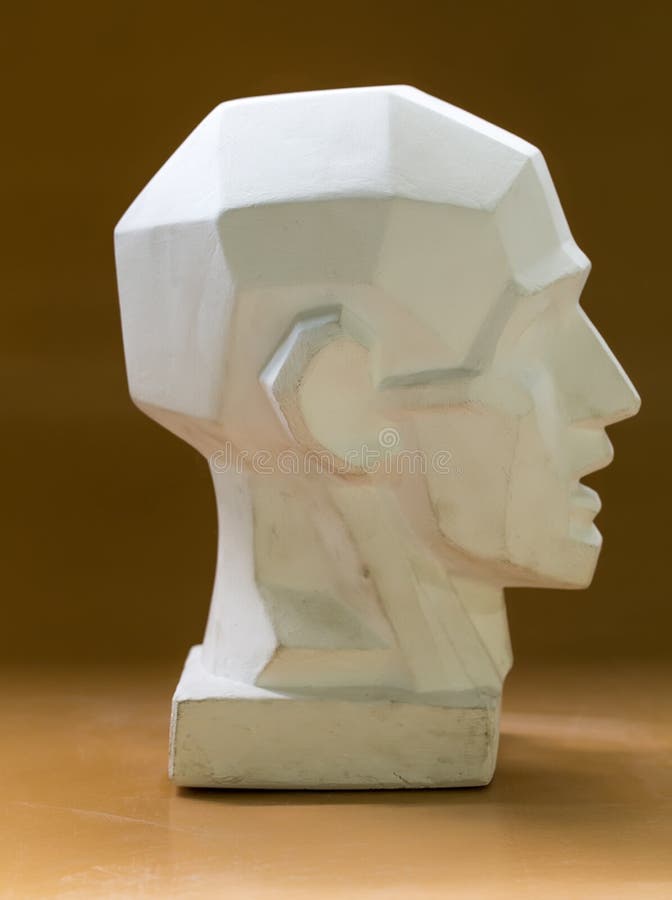 Tutorial Primitive Plaster Head Model. Stock Photo - Image of model ...