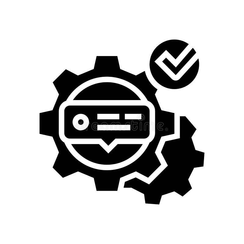 Tutorial Processing Glyph Icon Vector Illustration Stock Vector ...